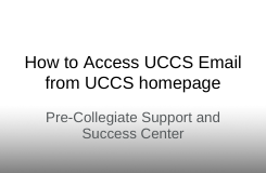 Pre-Collegiate Support and Success Center