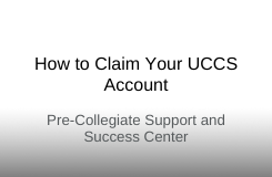 Pre-Collegiate Support and Success Center